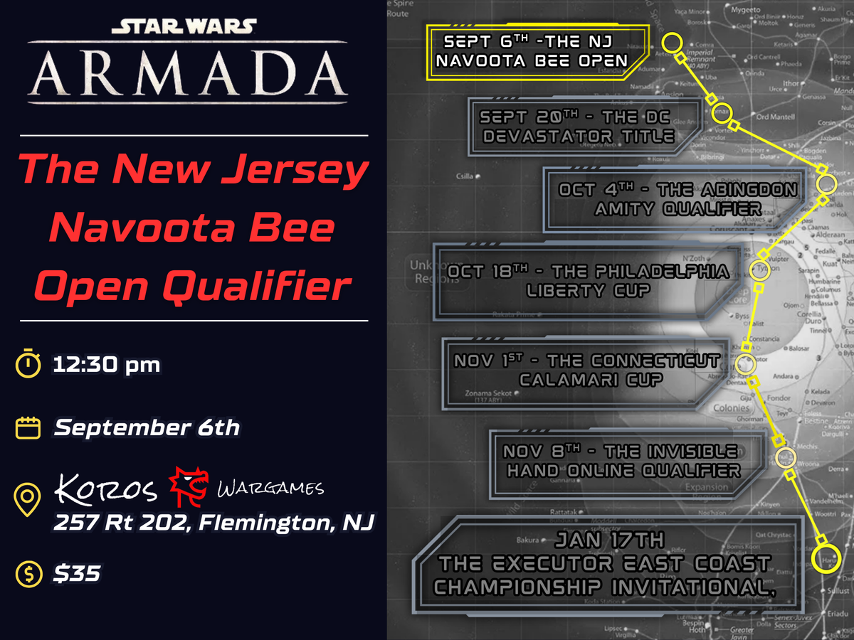 Star Wars Armada: Navoota Bee Open Qualifier | Koros Wargames