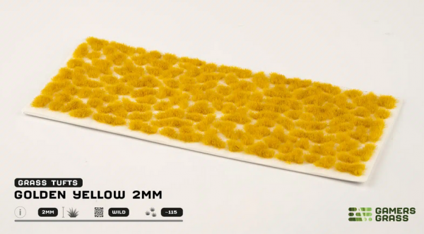 Gamers Grass: Golden Yellow 2mm (2024) | Koros Wargames